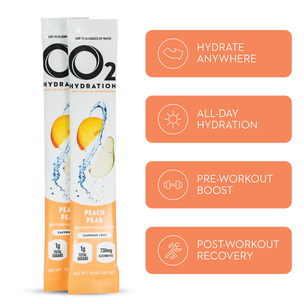 O2 Powdered Hydration Mix Peach Pear | Again Faster
