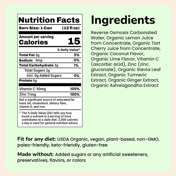 Nooma Coconut Lime Daily Wellness Soda