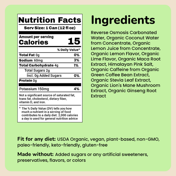 Nooma Lemon Lime Performance Energy Drink